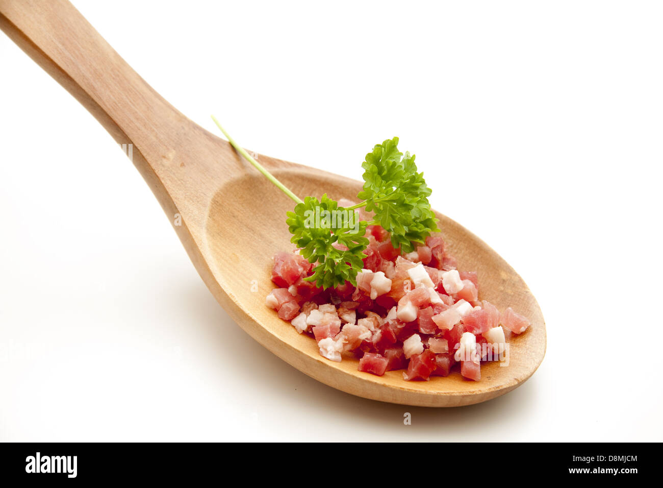 Bacon die with parsley Stock Photo - Alamy