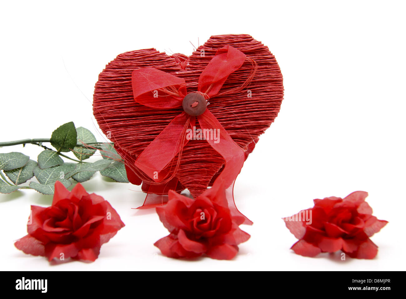 Heart with loop and roses Stock Photo - Alamy