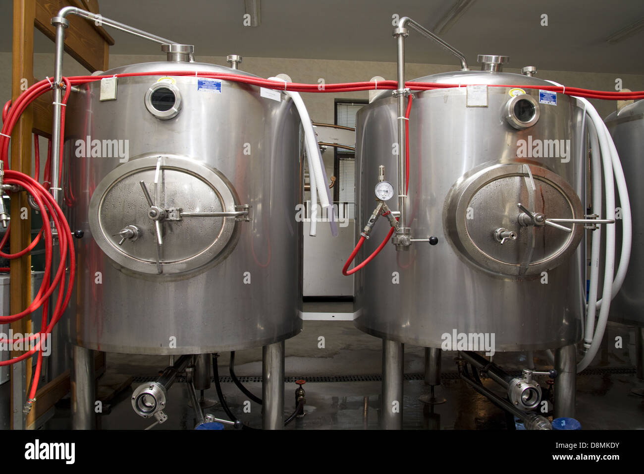 Modern interior of a brewery Stock Photo - Alamy
