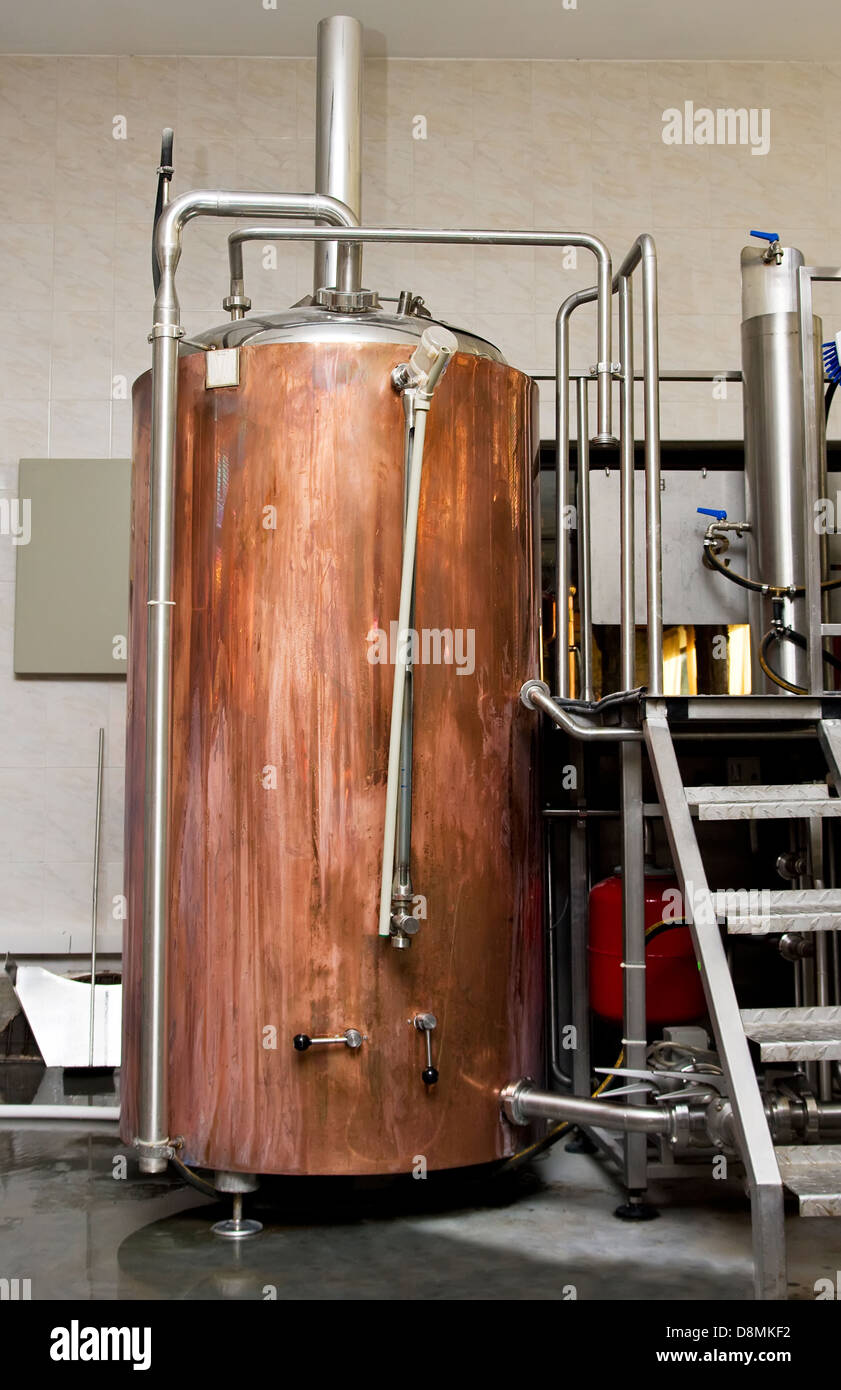 Modern interior of a brewery Stock Photo - Alamy