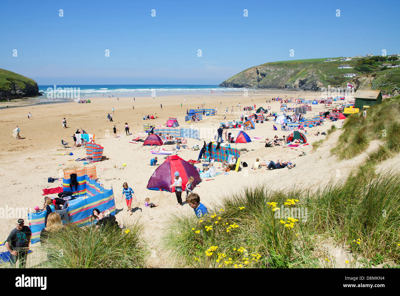 mawgan porth, cornwall, uk Stock Photo - Alamy