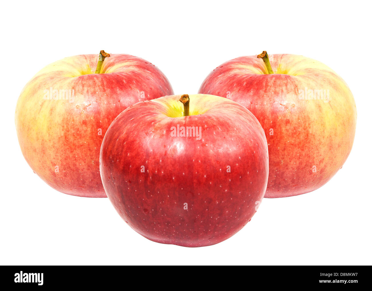 Red apples isolated on white Stock Photo - Alamy