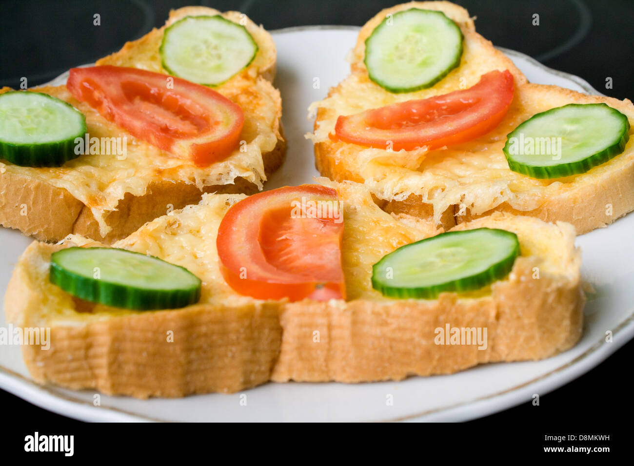 Sandwich with ham and yellow cheese Stock Photo - Alamy