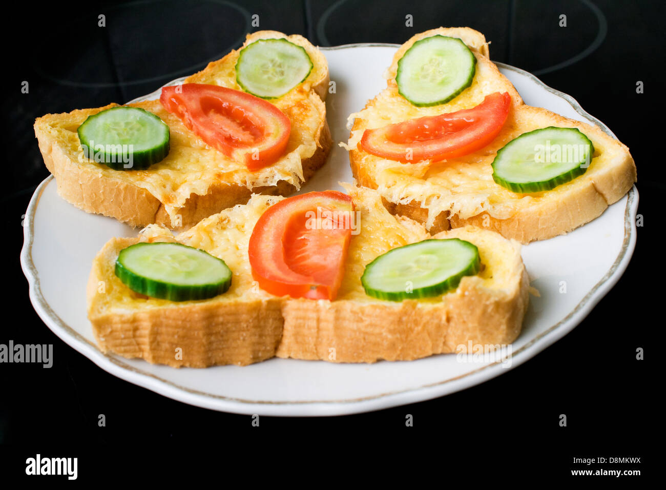 Sandwich with ham and yellow cheese Stock Photo - Alamy
