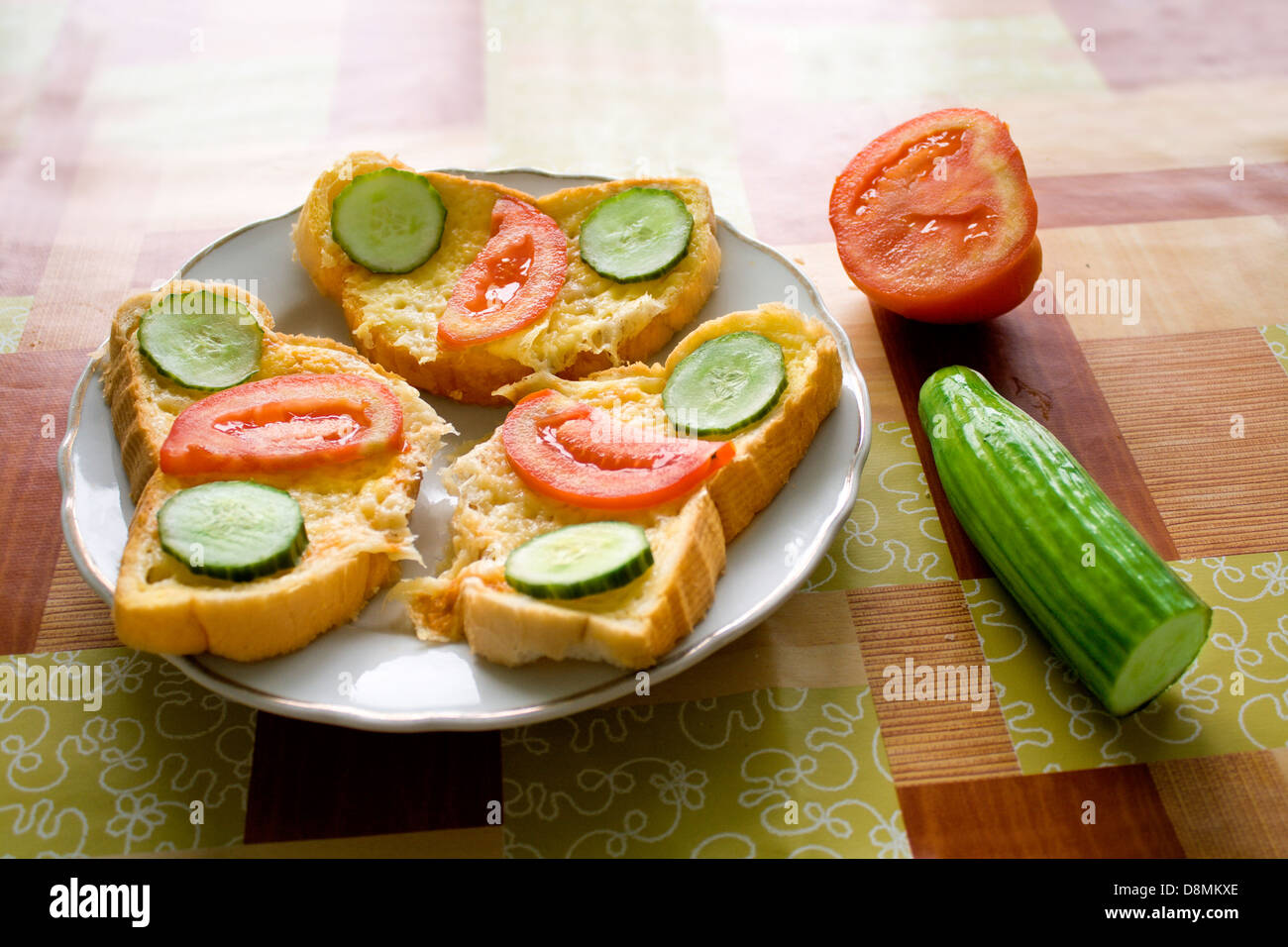 Sandwich with ham and yellow cheese Stock Photo - Alamy