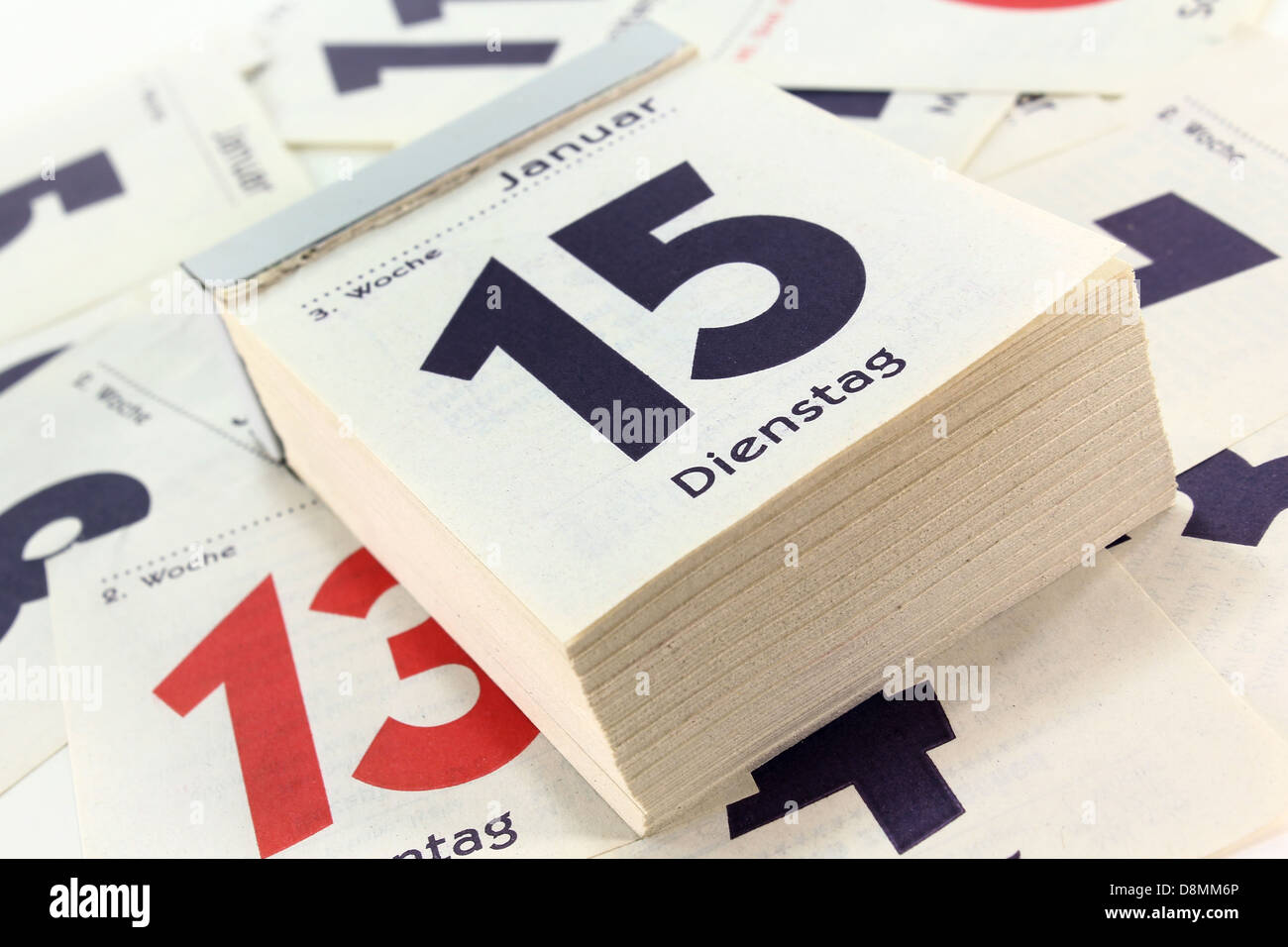 Calendar torn calendar sheets hi-res stock photography and images - Alamy