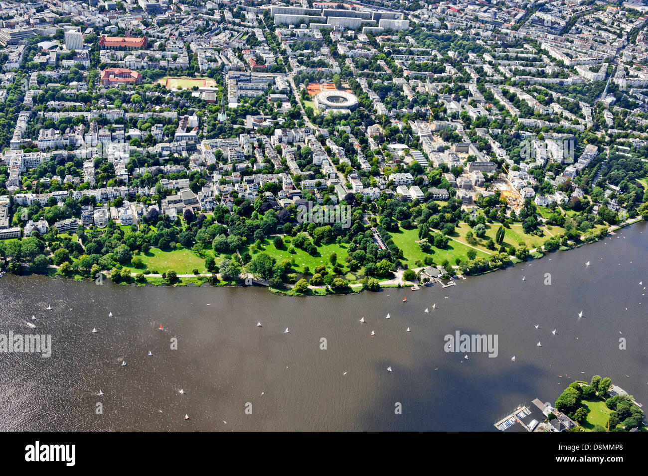 Alsterpark and Outer Alster, Hamburg, Germany Stock Photo - Alamy