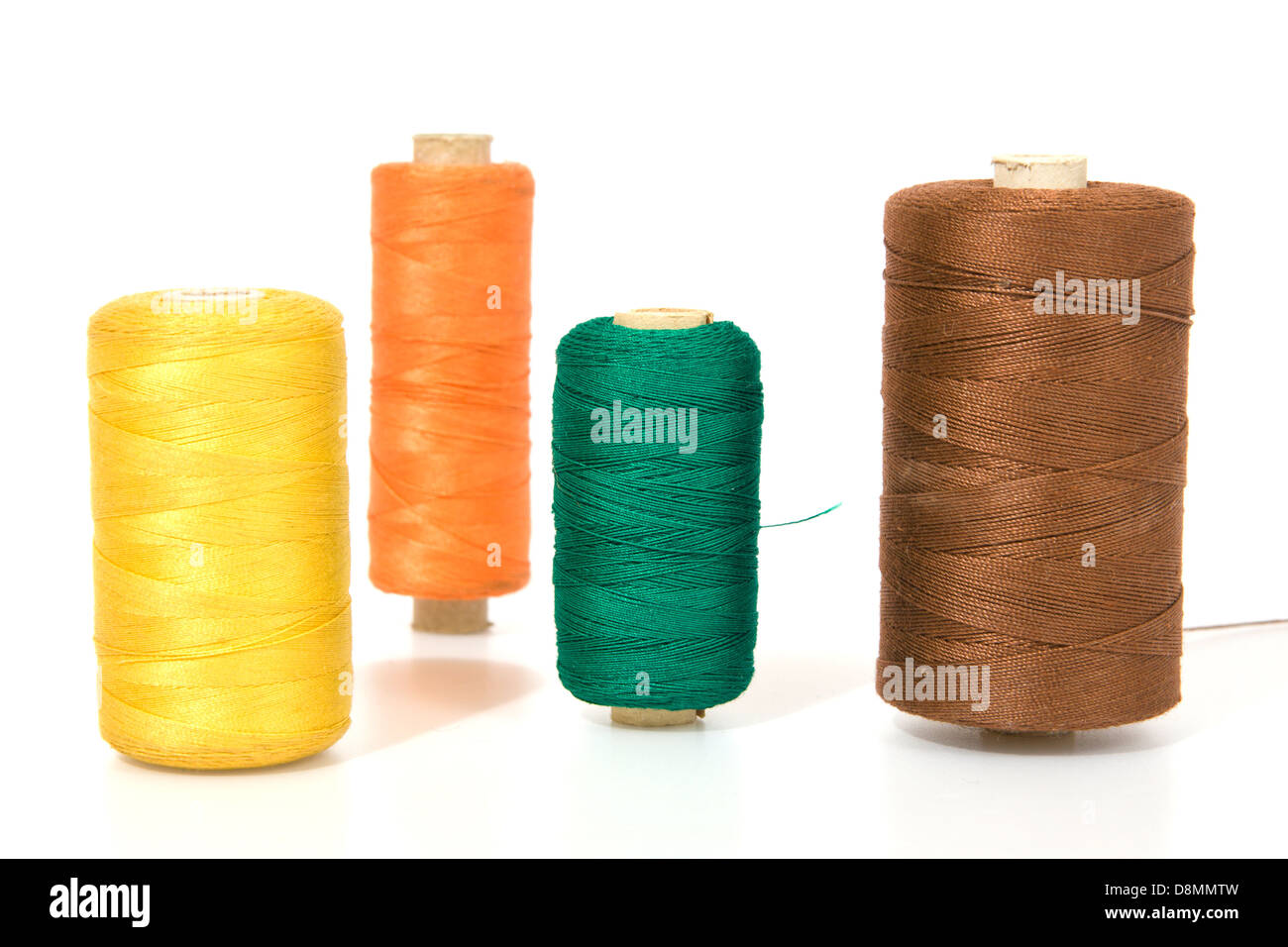 Thread isolated on a white background Stock Photo - Alamy