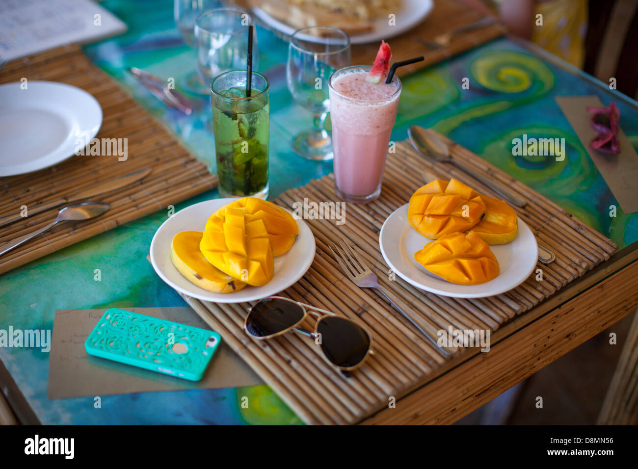 Philippino breakfast with mango Stock Photo - Alamy