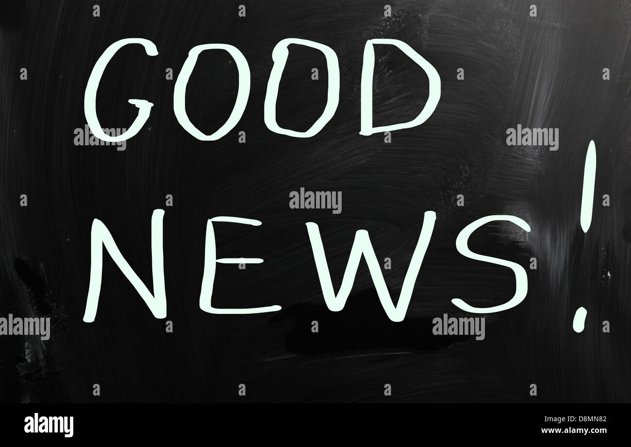 Good news! handwritten white hi-res stock photography and images - Alamy