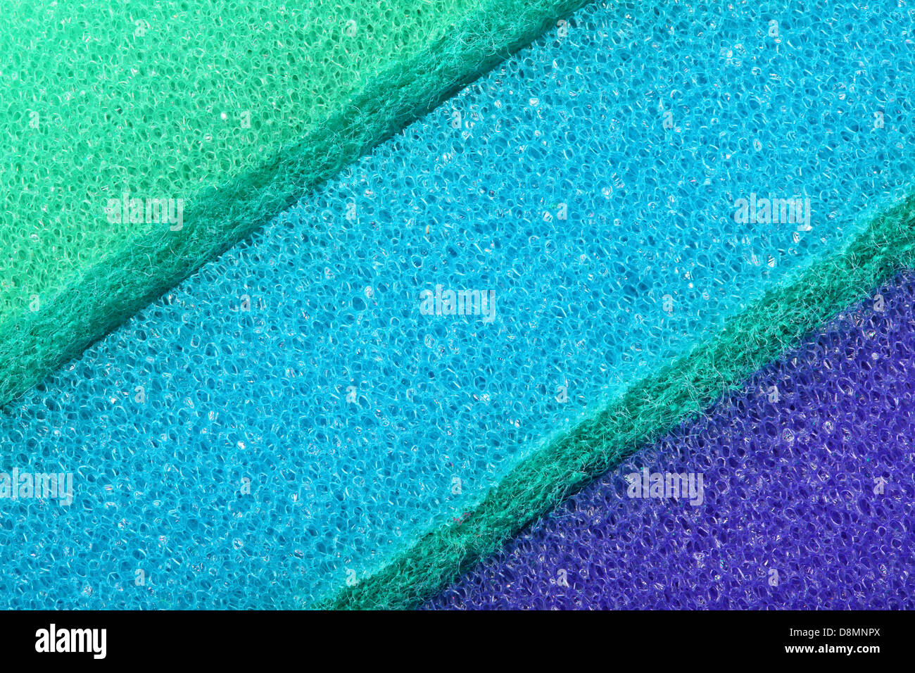 Blue green texture cellulose foam sponge background Stock Photo - Alamy