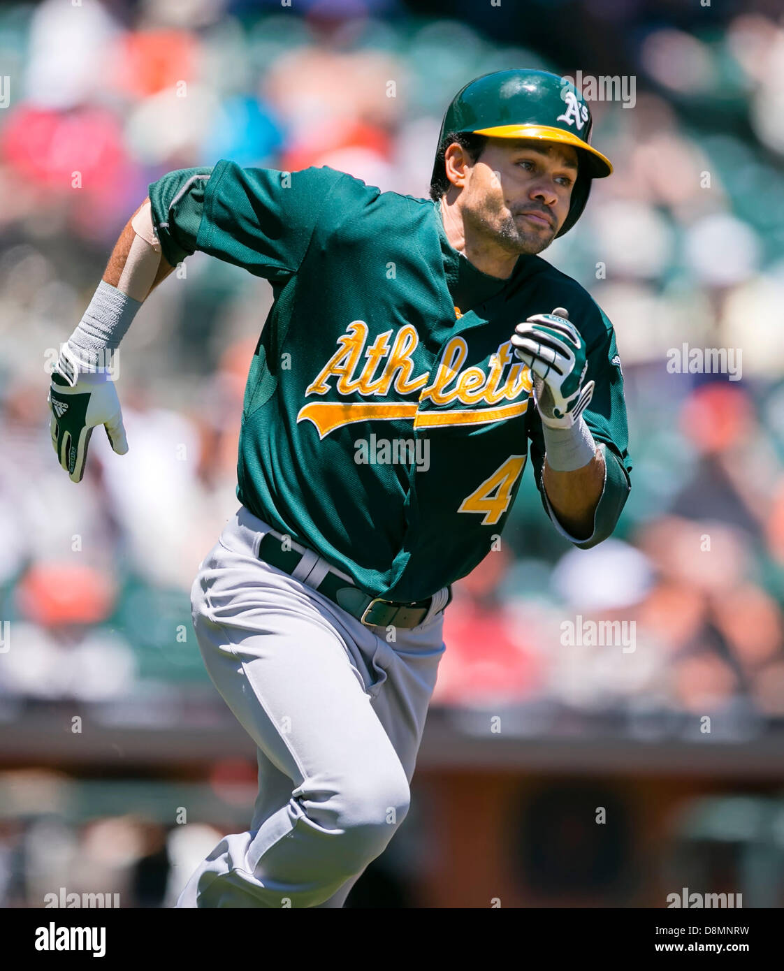 San Francisco, USA. 30th May 2013. Oakland Athletics center fielder ...