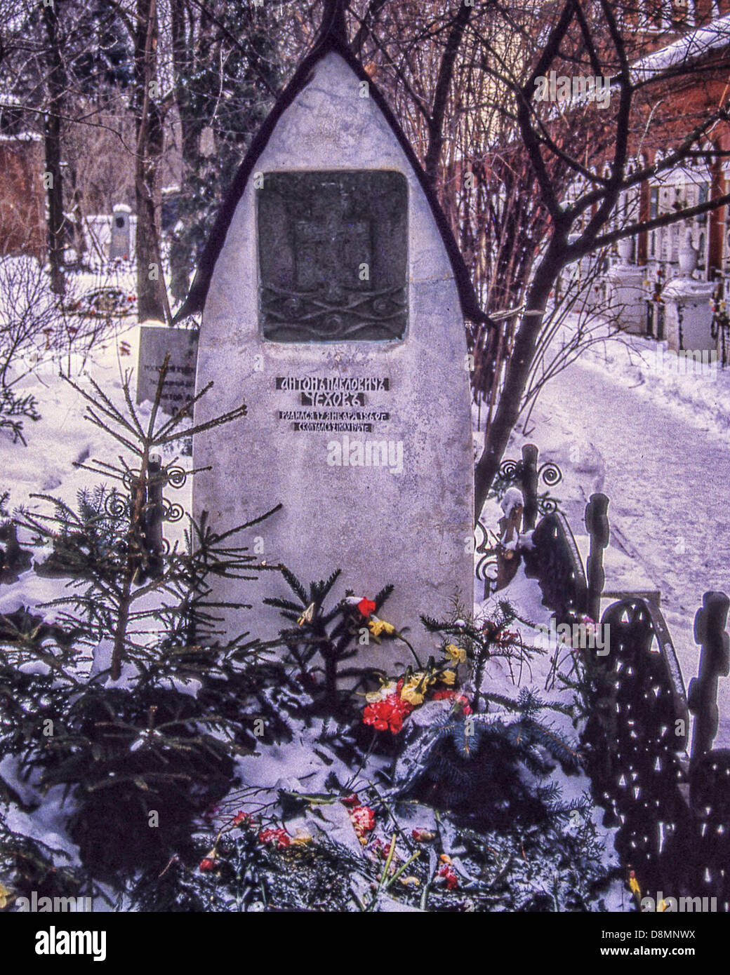 Nov. 2, 1989 - Moscow, RU - The grave of Anton Pavlovich Chekhov, (1860 - 1904), in Novodevichy ...