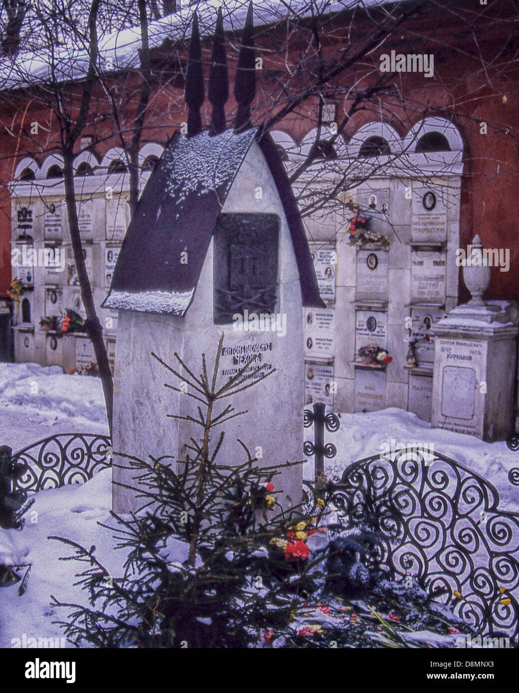 Nov. 2, 1989 - Moscow, RU - The grave of Anton Pavlovich Chekhov, (1860 - 1904), in Novodevichy ...