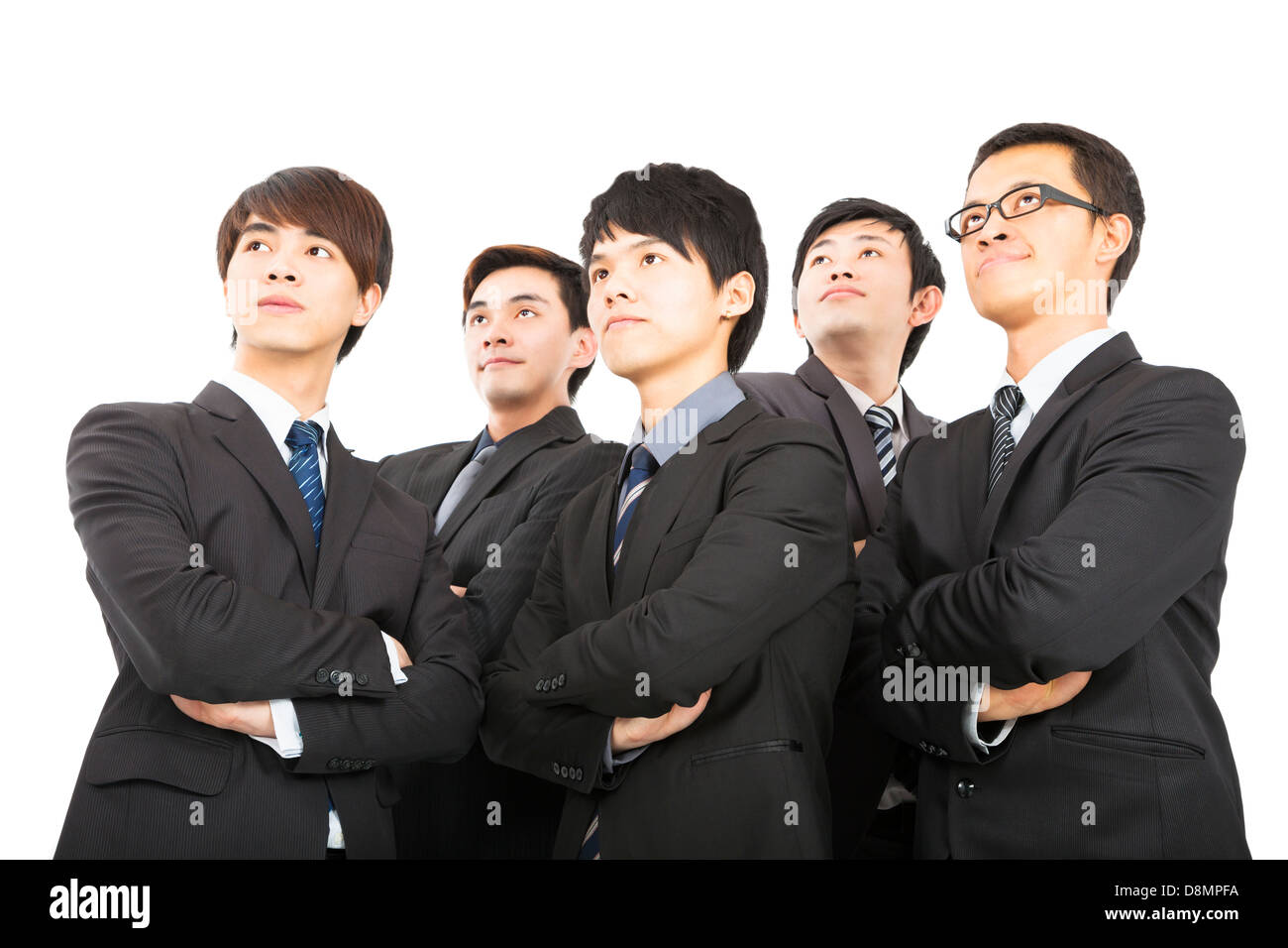 young asian business team standing together Stock Photo - Alamy