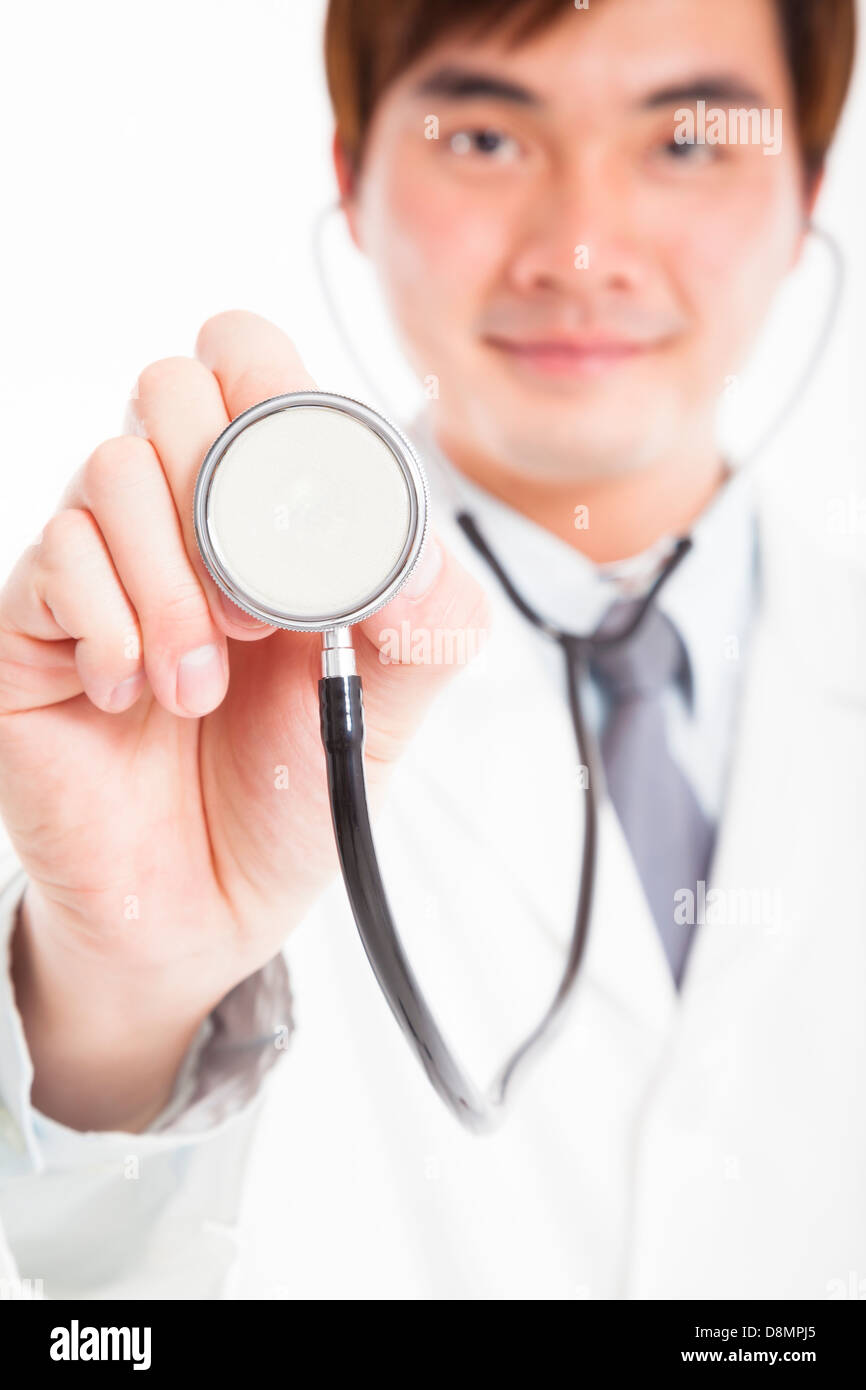 young smiling Doctor with stethoscope Stock Photo - Alamy