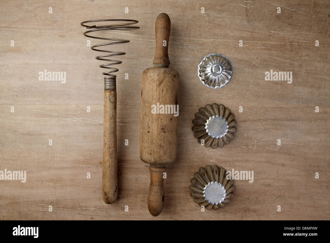 Vintage Cooking Utensils Stock Photo - Alamy
