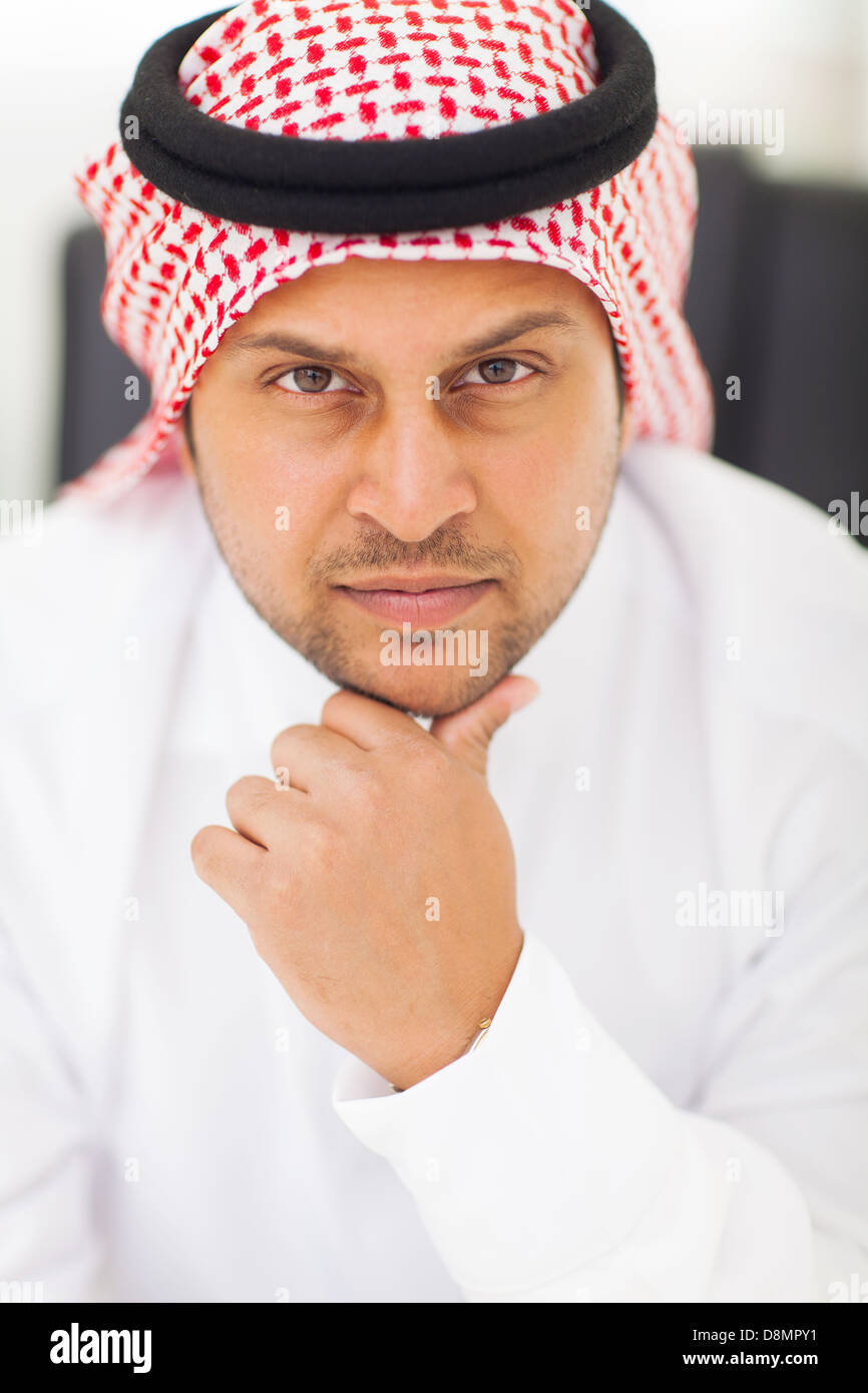 close up portrait of serious middle eastern businessman Stock Photo - Alamy