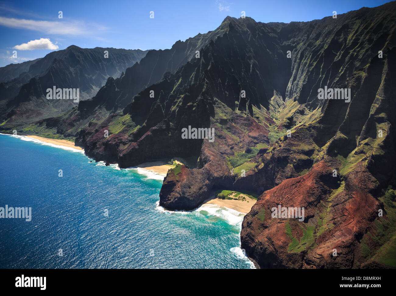 Aerial View of the remote Na Pali Coastline Stock Photo - Alamy