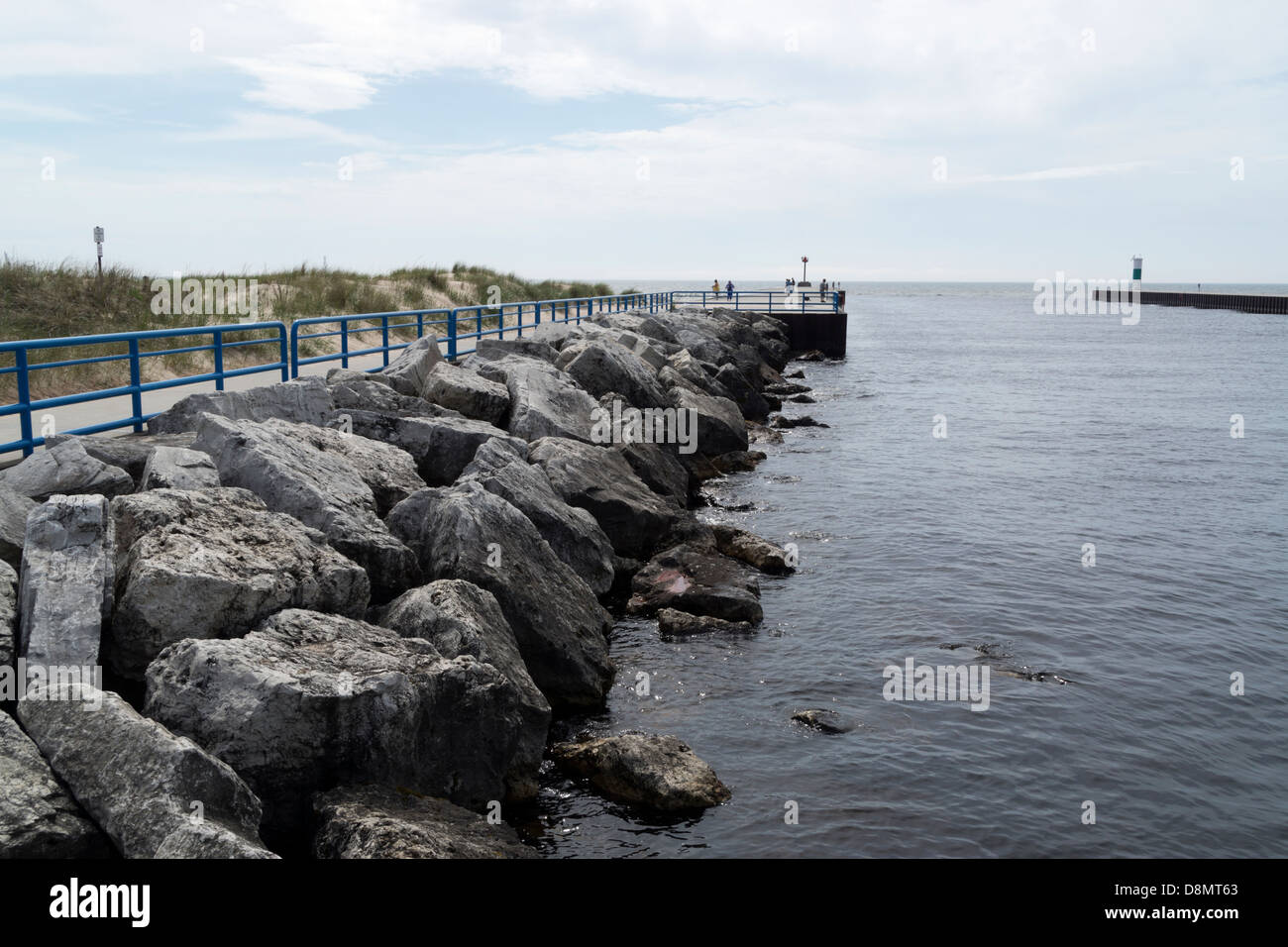White Lake Channel leading into Lake Michigan Stock Photo - Alamy