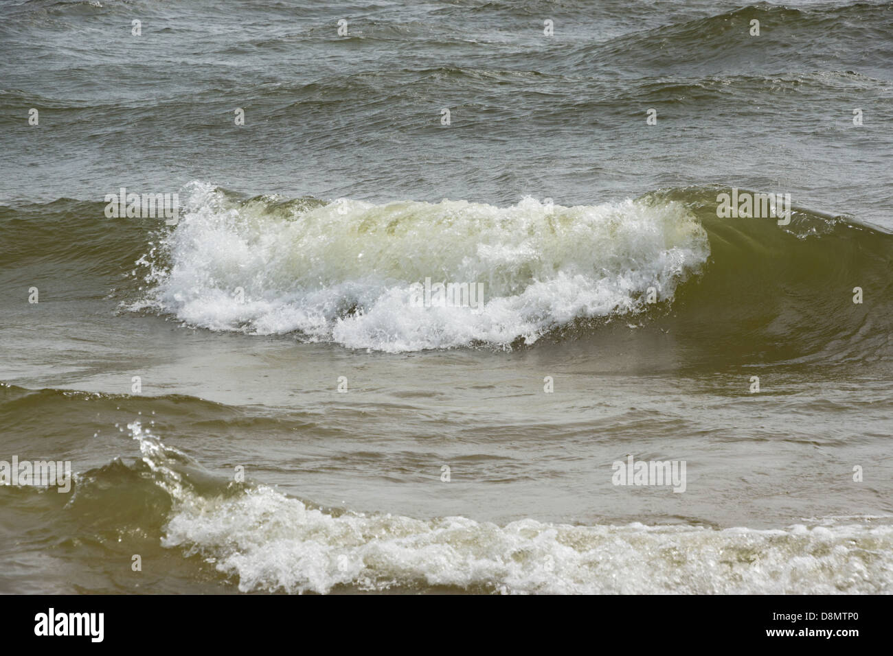 Waves on Lake Michigan near the beach at Whitehall, MI, USA Stock Photo ...