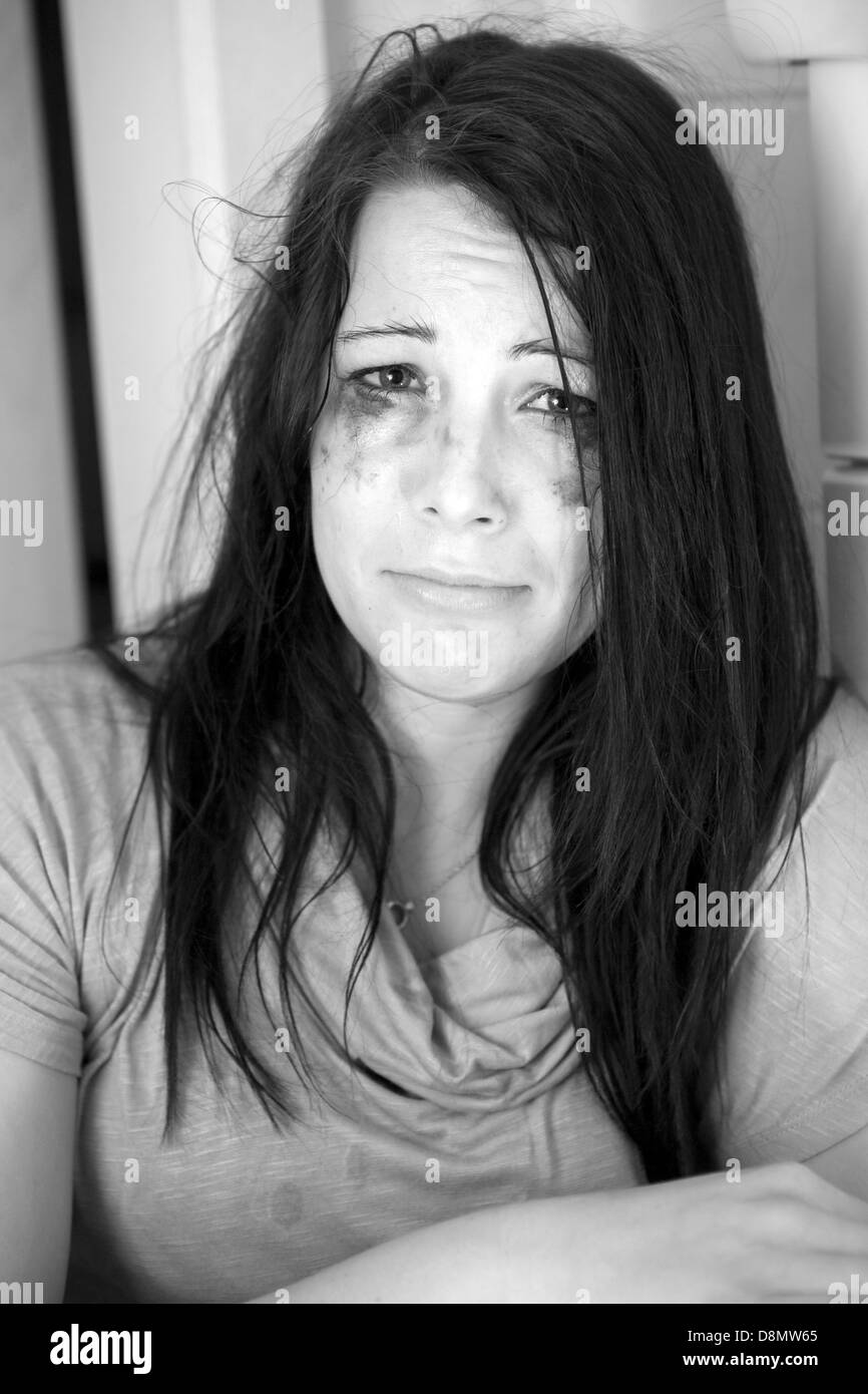 Crying woman Black and White Stock Photos & Images - Alamy