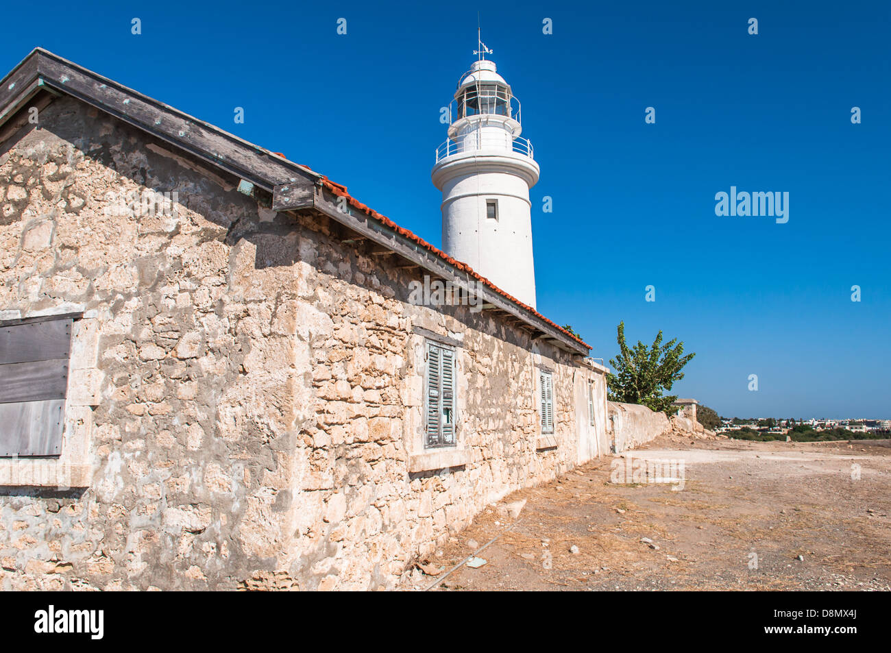 lighthouse and the house Stock Photo - Alamy