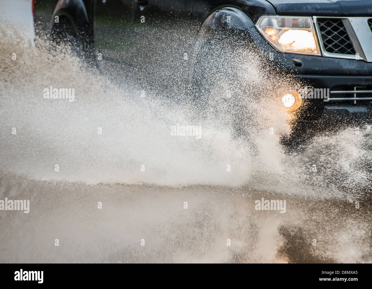 spray from the car Stock Photo - Alamy