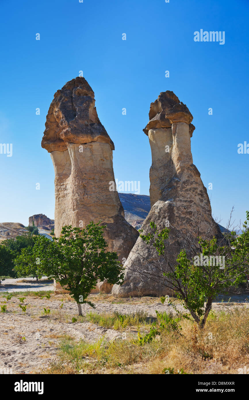 Rock formations in Cappadocia Turkey Stock Photo - Alamy