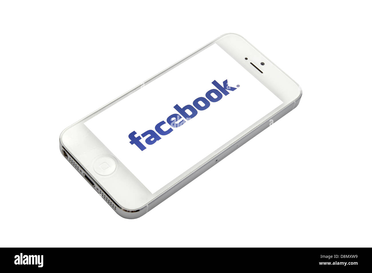 facebook logo and iPhone 5 Stock Photo - Alamy