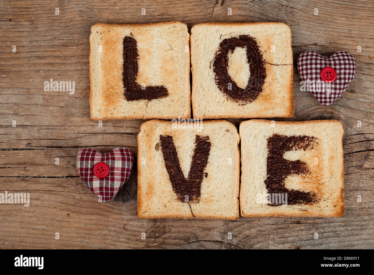 Love on Toast Stock Photo - Alamy