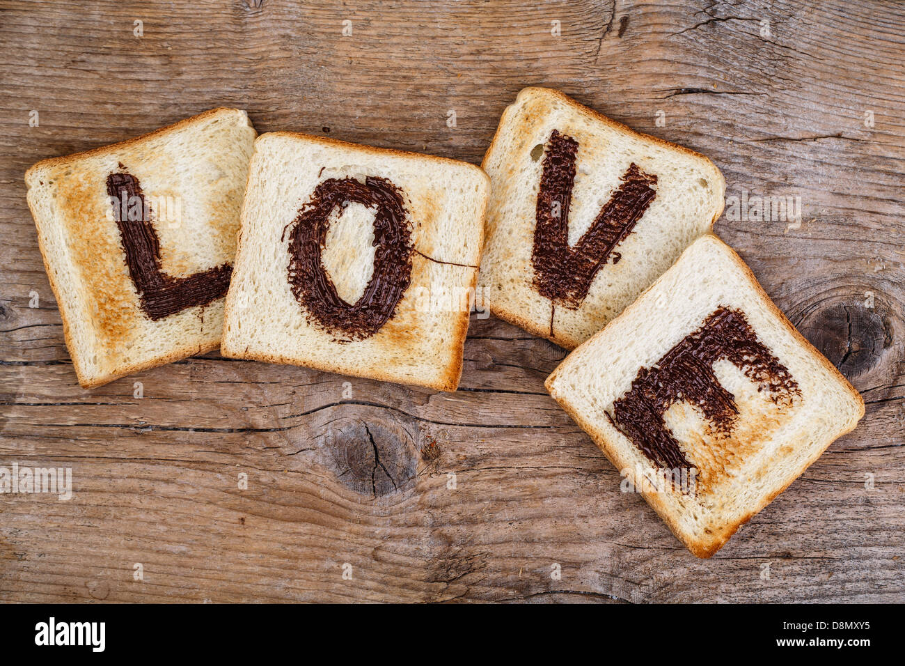 Love on Toast Stock Photo - Alamy