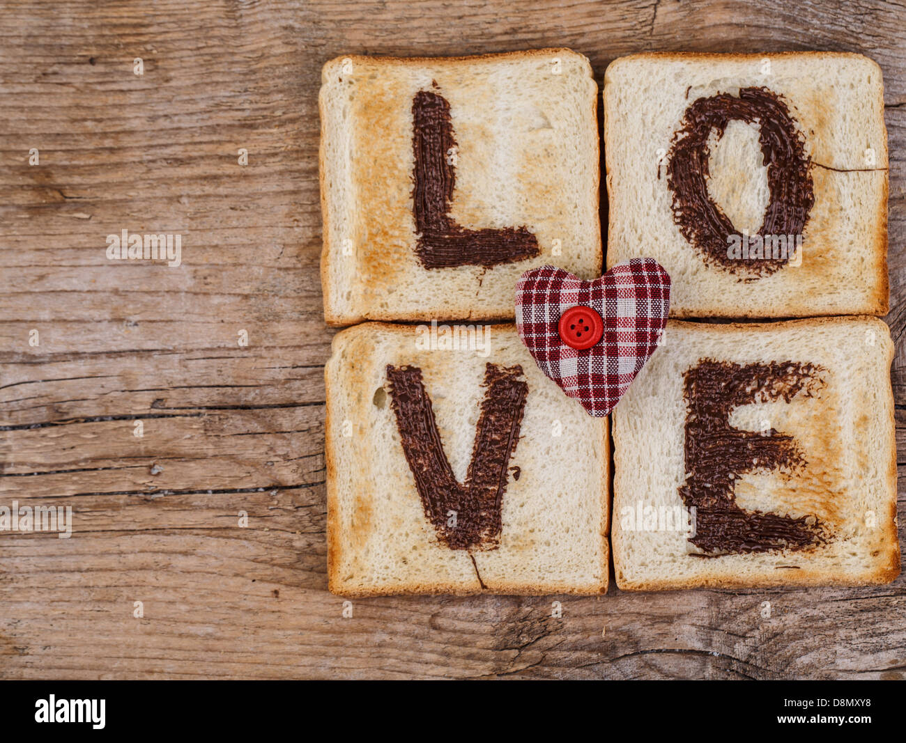 Love on Toast Stock Photo - Alamy