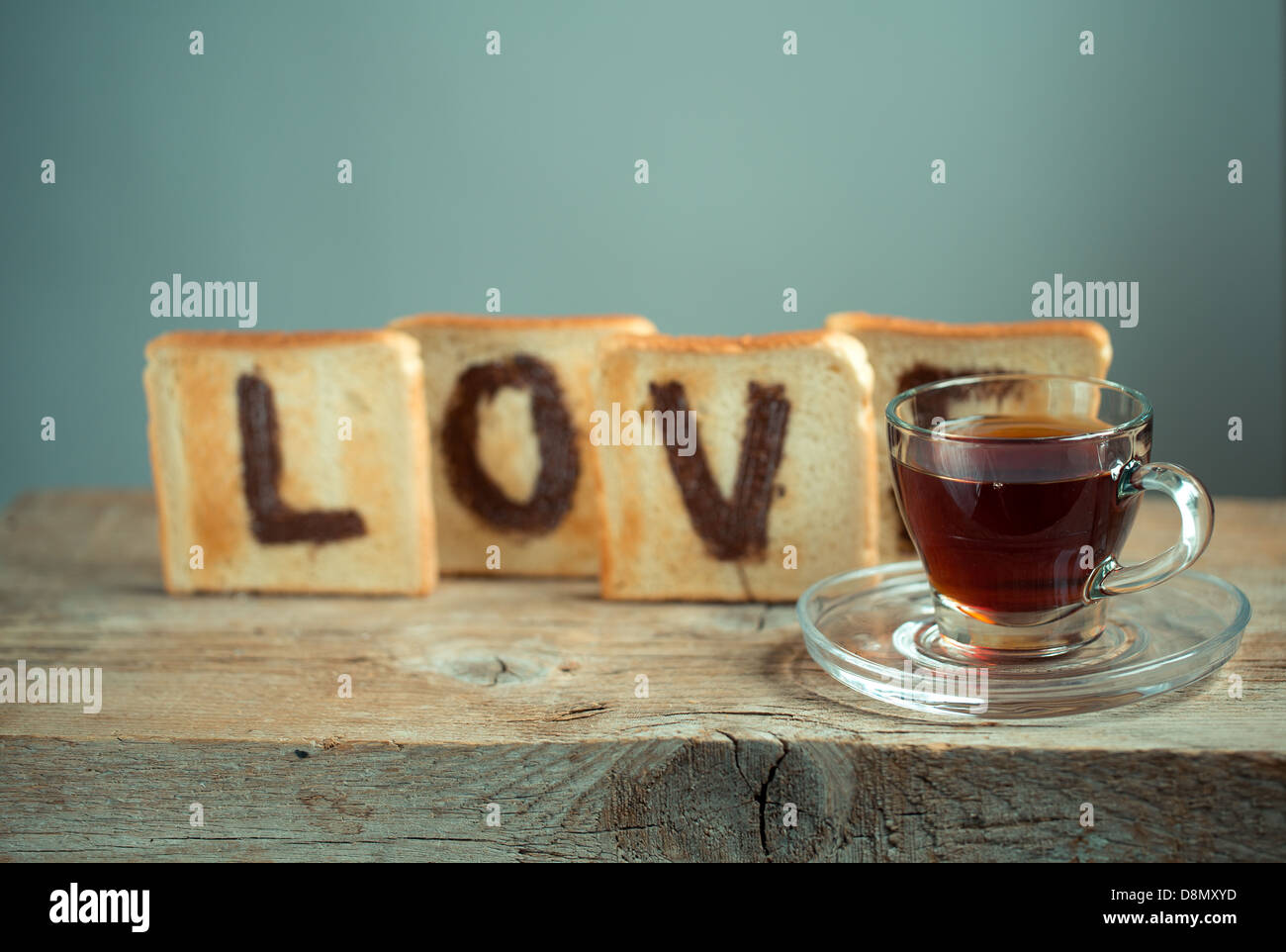 Love on Toast Stock Photo - Alamy