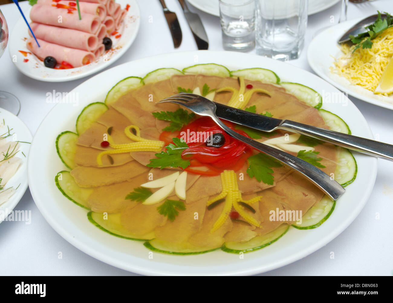 Aspic from meat Stock Photo - Alamy