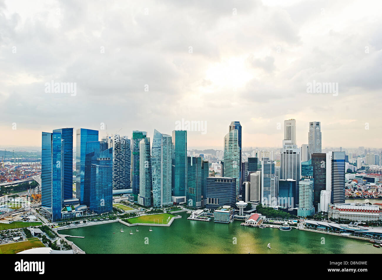 Singapore skyline. View from Marina Bay Sands hotel Stock Photo - Alamy