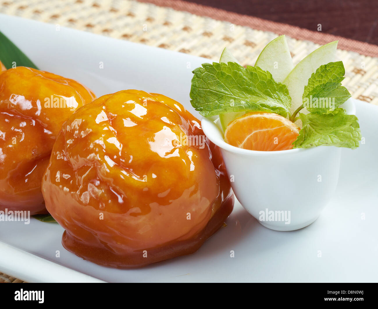Traditional Japanese dessert fruit Stock Photo - Alamy