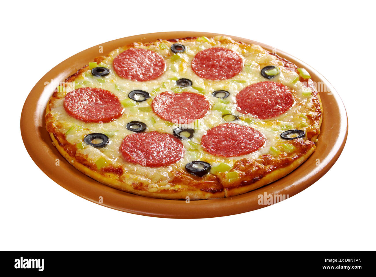 home pizza Pepperoni Stock Photo - Alamy