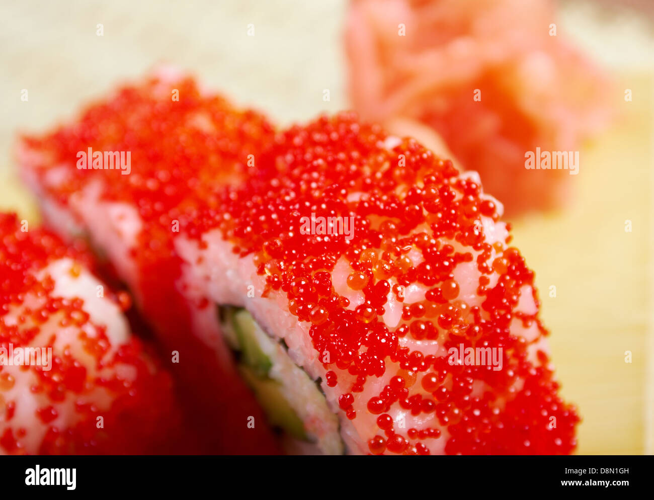 Japanese sushi -red roe Stock Photo - Alamy