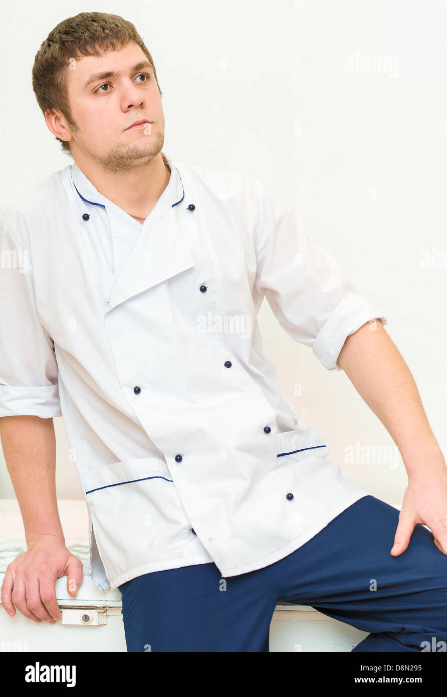 guy in white Stock Photo - Alamy