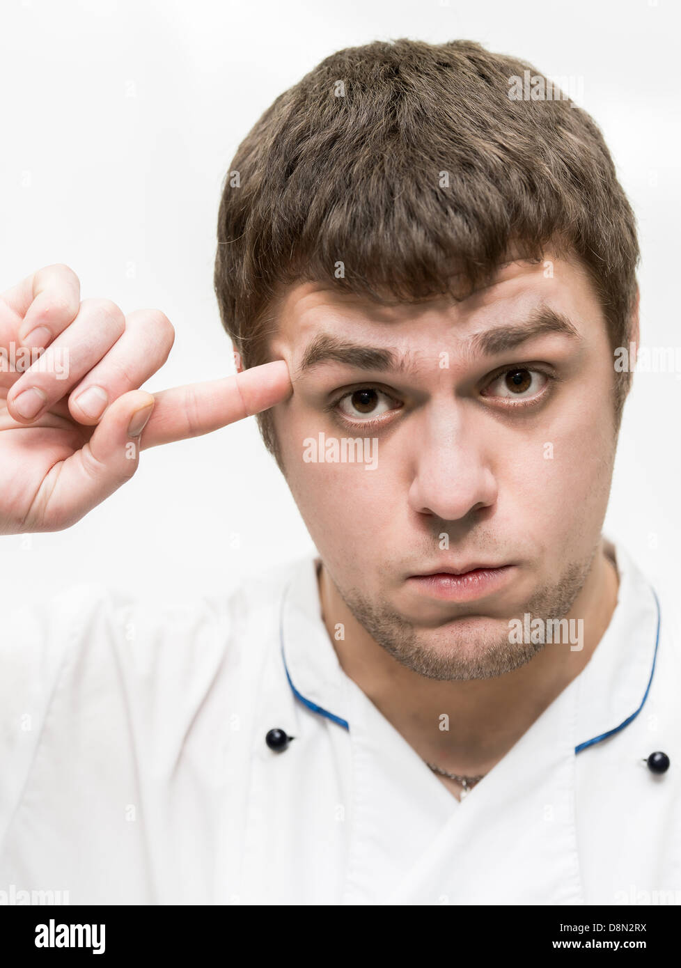 grimace on his face Stock Photo - Alamy