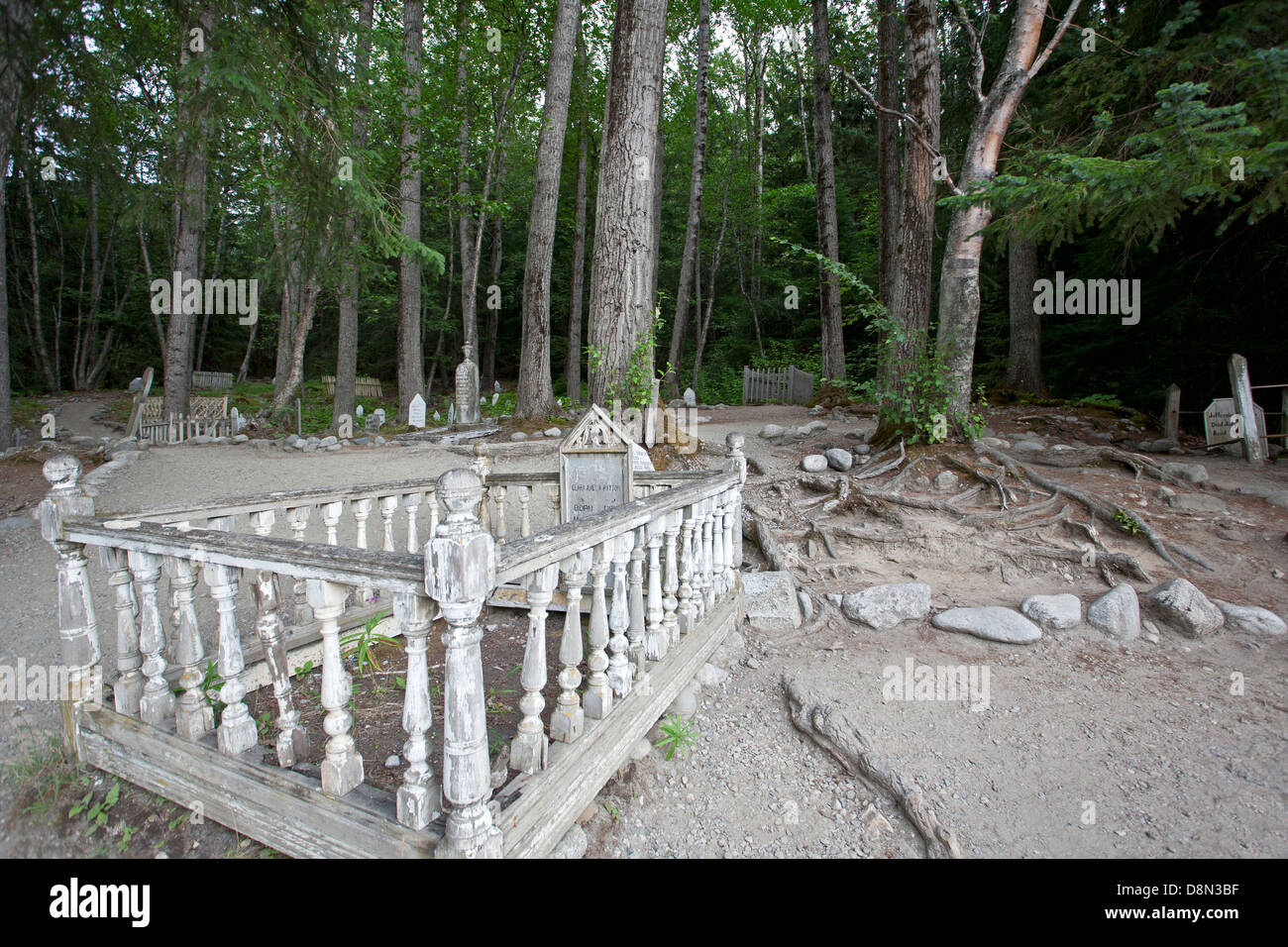 The Gold Rush cemetery. Skagway. Alaska. USA Stock Photo - Alamy