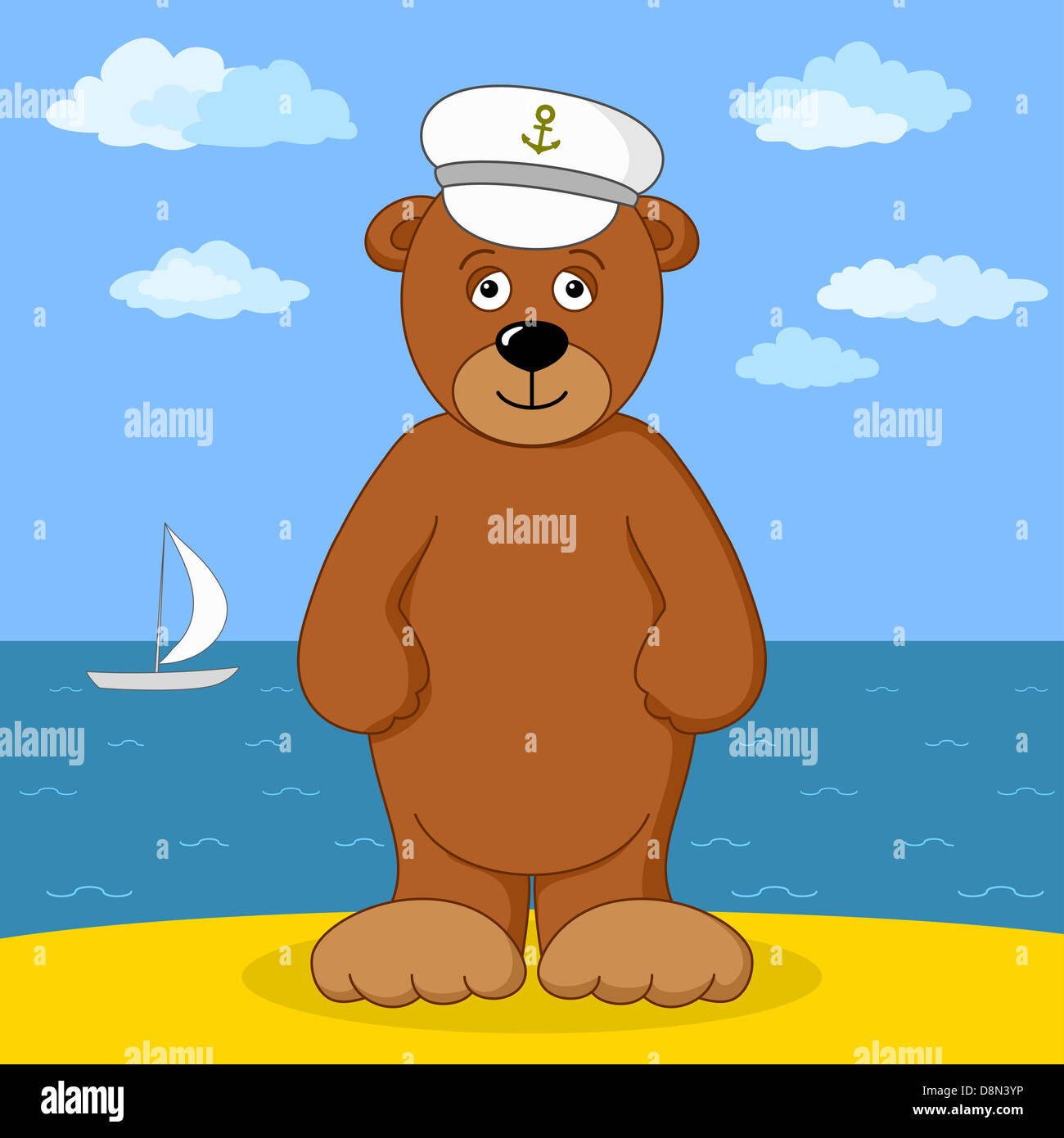 Sea captain cartoon hi-res stock photography and images - Alamy