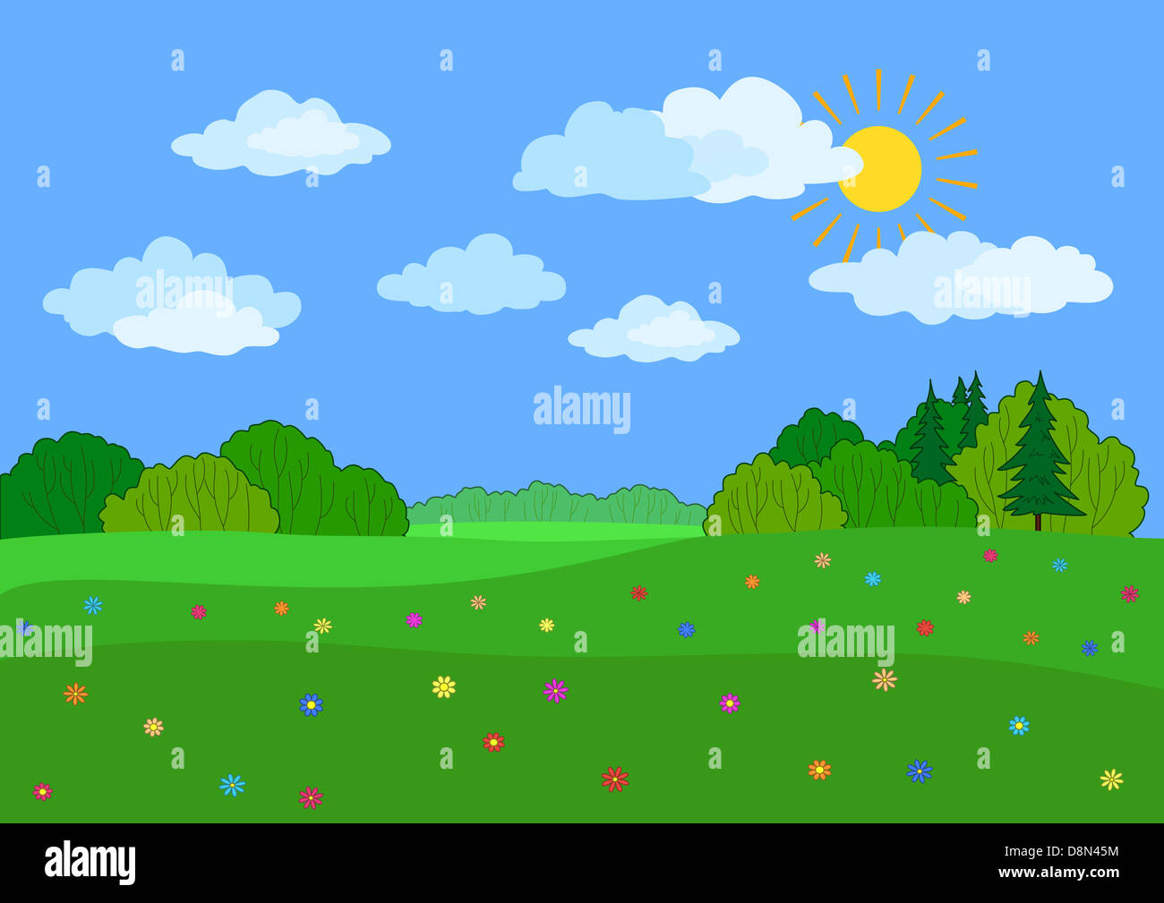 Landscape, summer day Stock Photo - Alamy