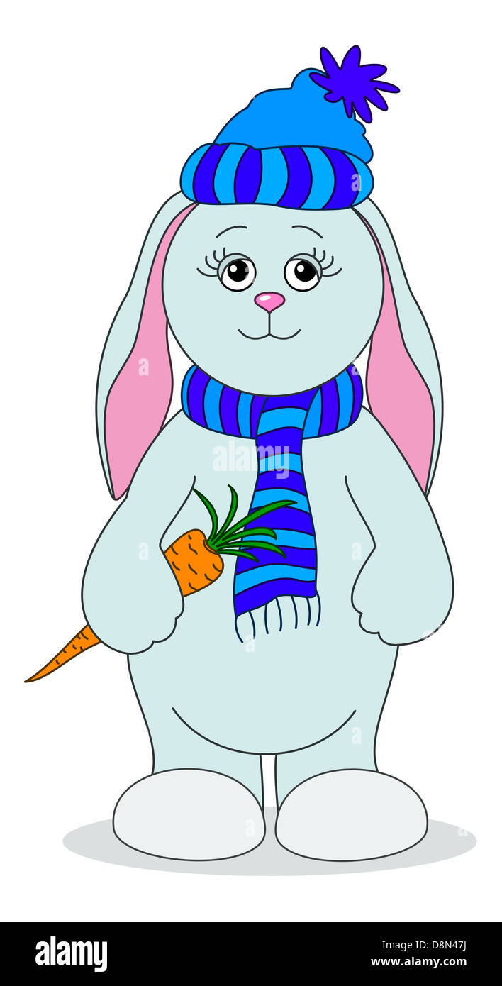 Rabbit girl with a carrot Stock Photo - Alamy