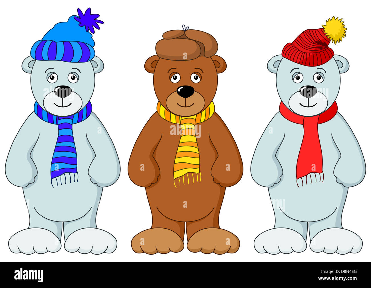 Forest in cold winter Cut Out Stock Images & Pictures - Alamy