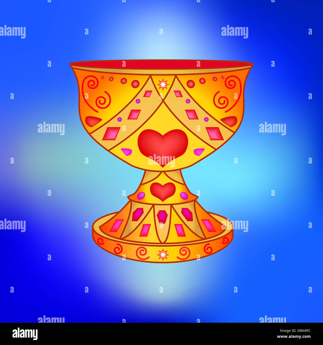 Holy Grail on a heavenly background Stock Photo - Alamy