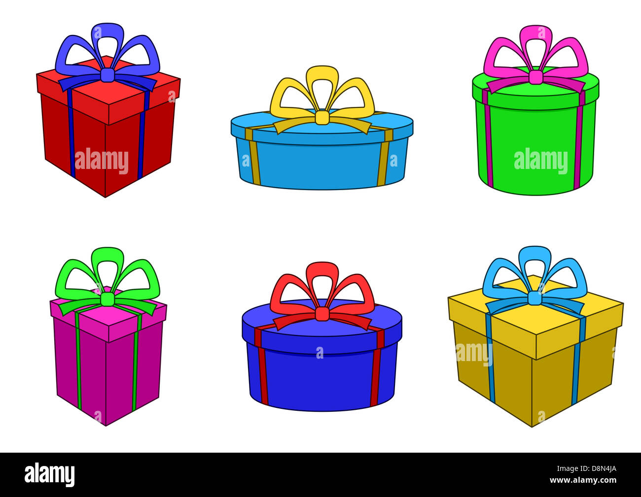 Boxes multi-coloured, different forms Stock Photo - Alamy