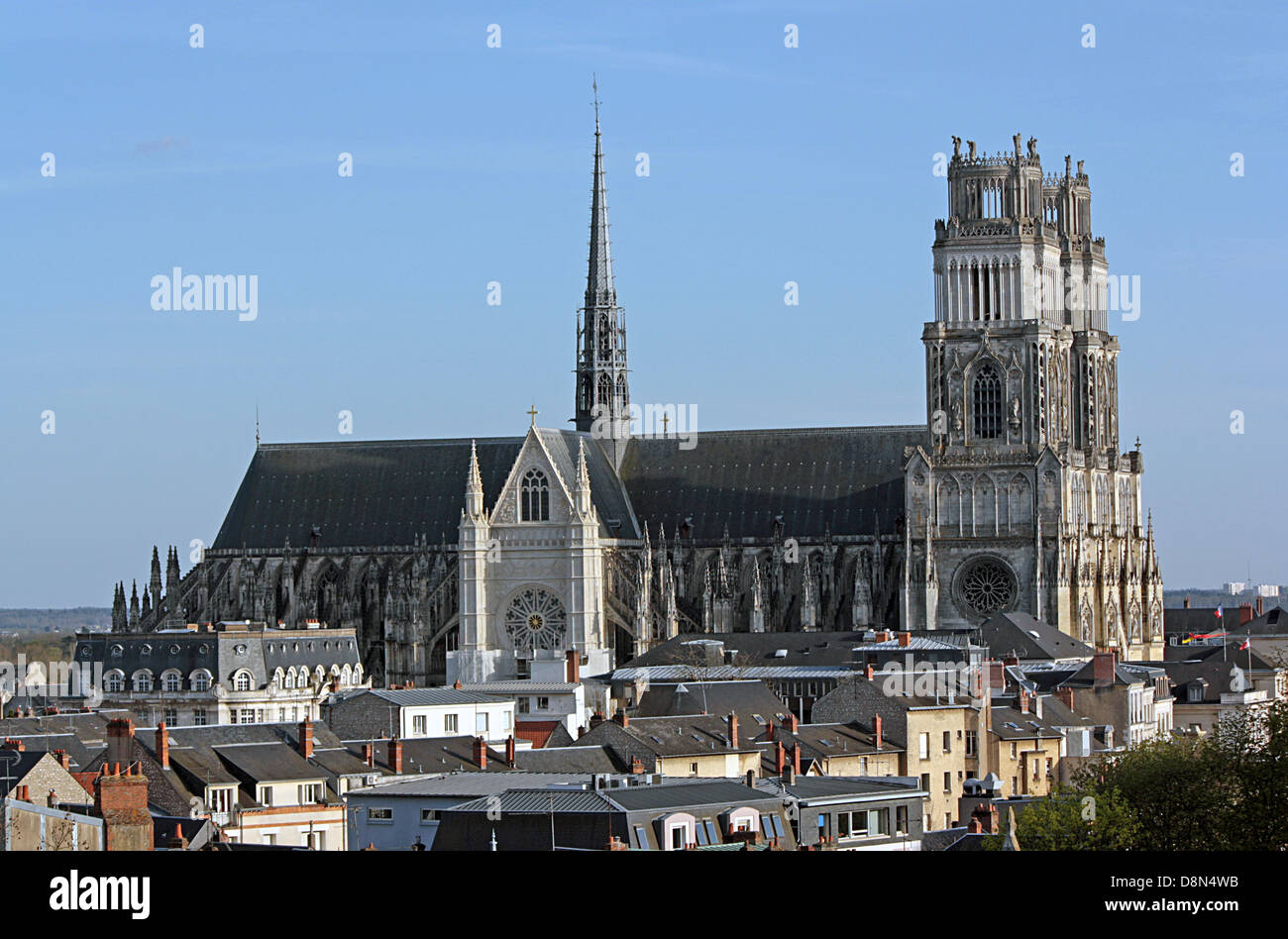 Orleans, Cathedral towering over the medieval city Stock Photo - Alamy