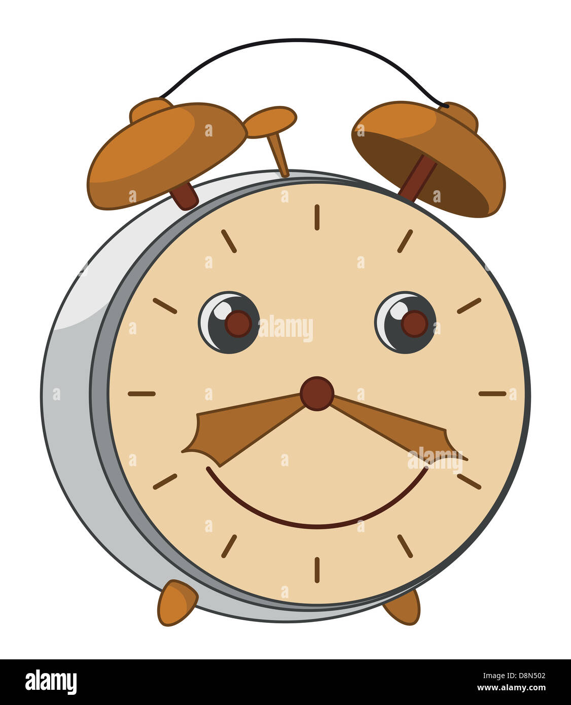 Cartoon character clock smile hi-res stock photography and images - Alamy